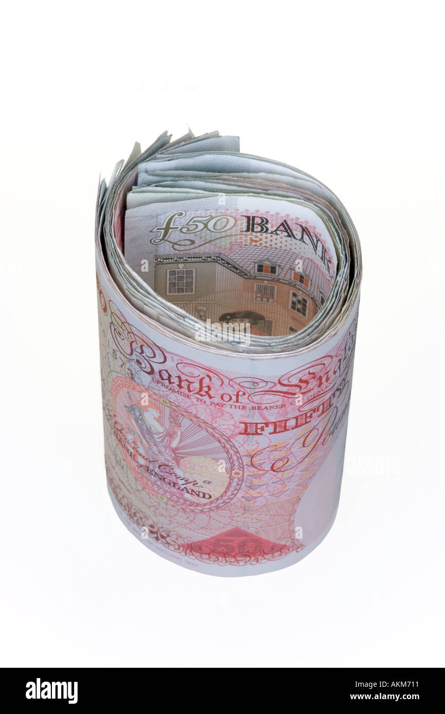 Uk money roll Cut Out Stock Images & Pictures - Alamy