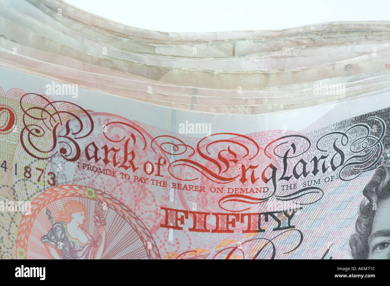 Roll of fifty pound notes Stock Photo - Alamy