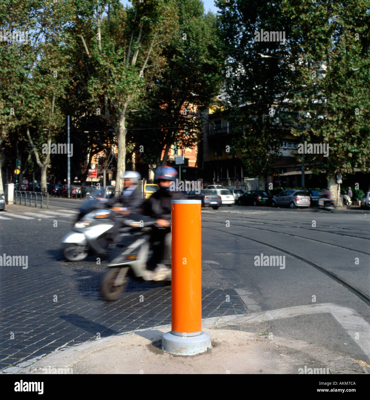 Traffic bollard orange hi-res stock photography and images - Alamy