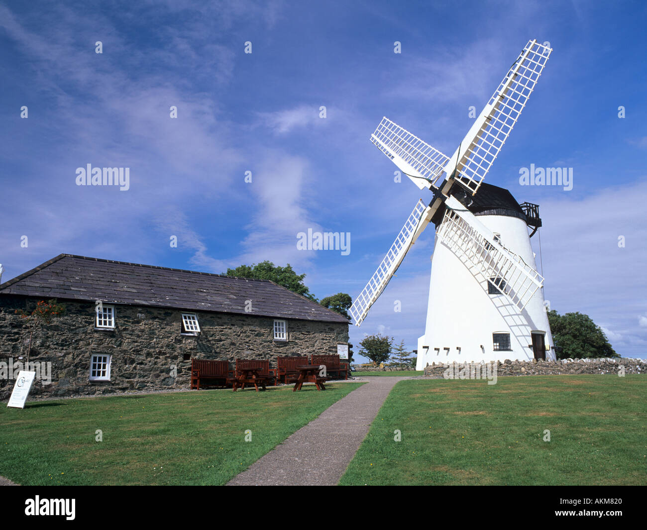 Llynnon windmill 1776 working tower mill in Llanddeusant Isle of ...