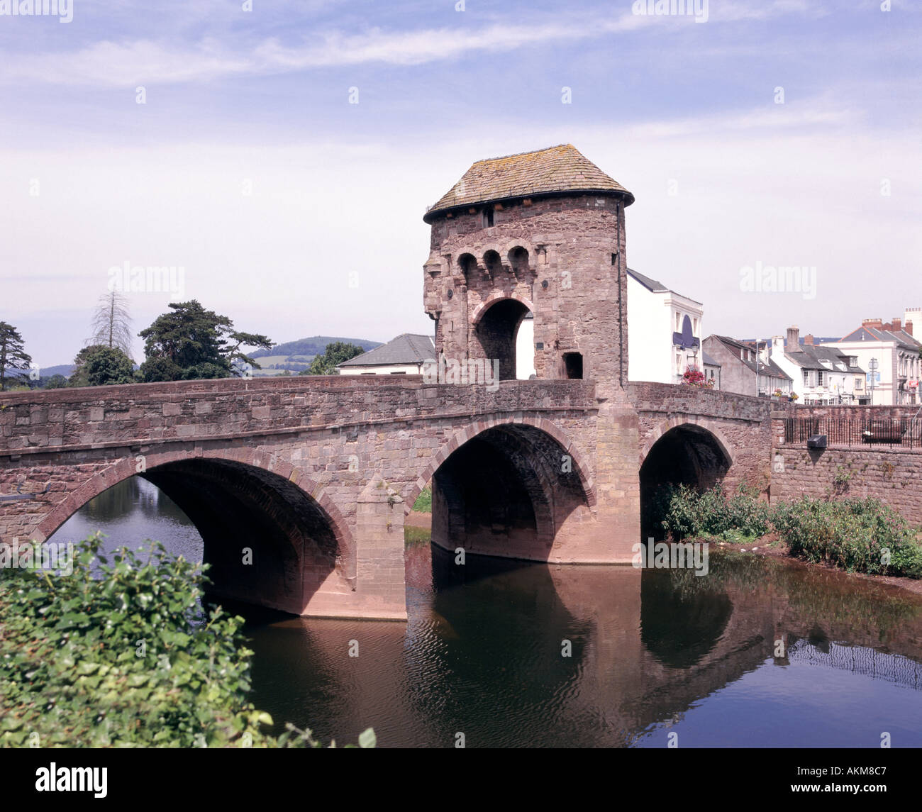 MONNOW RIVER BRIDGE MONMOUTH ENGLAND UK Stock Photo - Alamy