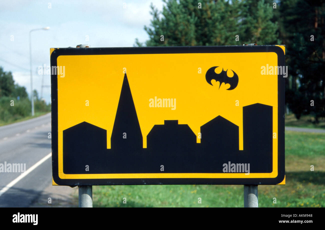 Entering built up area Stock Photo - Alamy