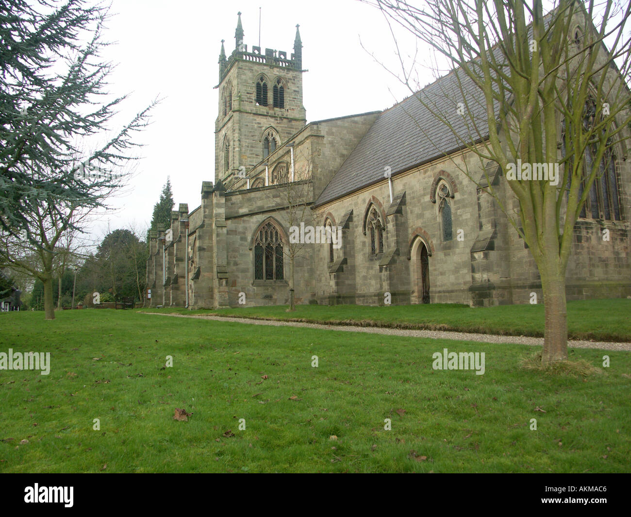 Hanbury Church Exterior Stock Photo - Alamy