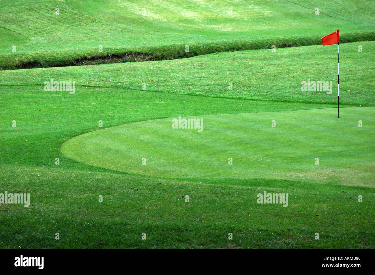 Golf course green Stock Photo - Alamy