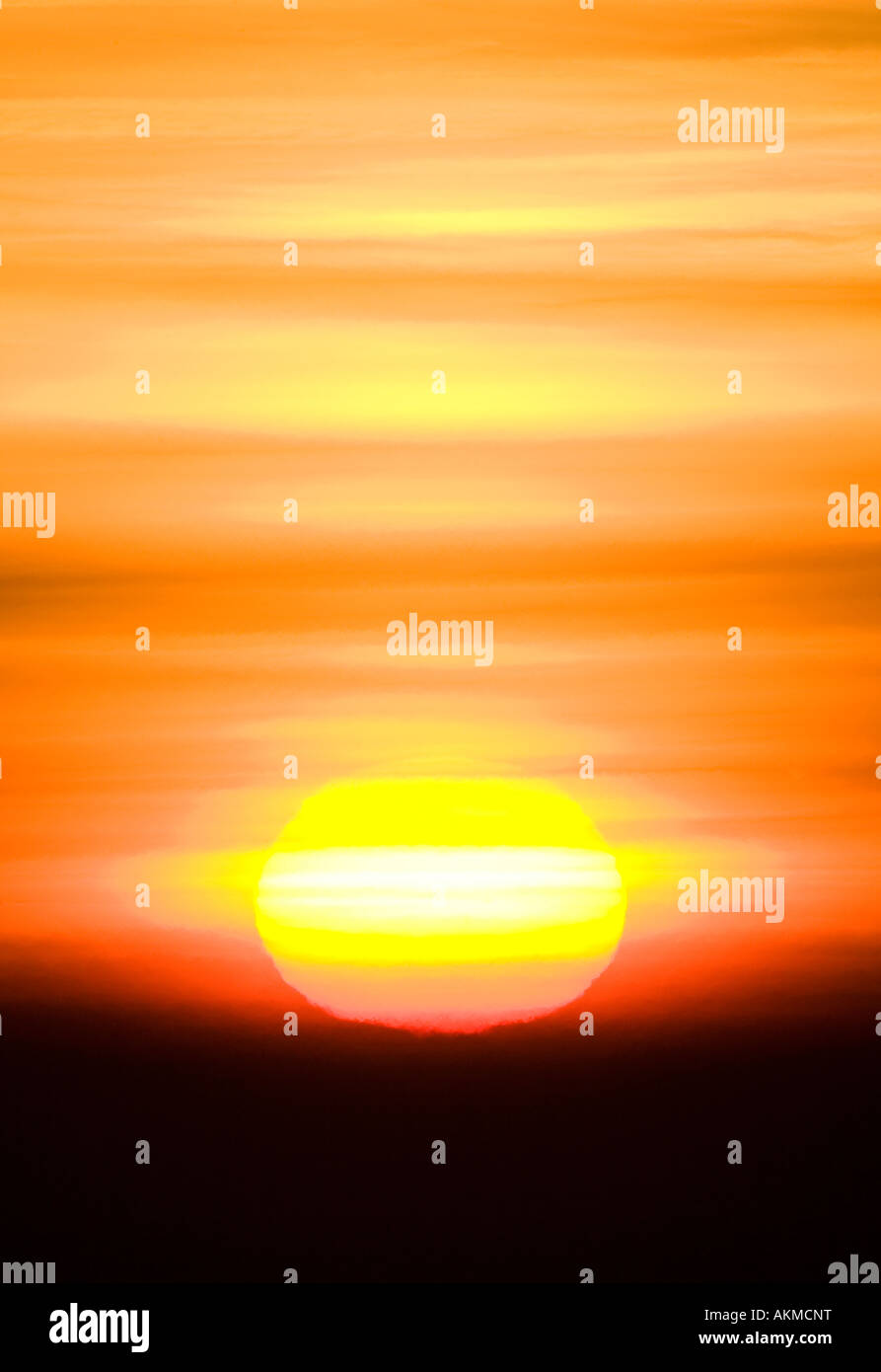 the sun rising at dawn Stock Photo - Alamy
