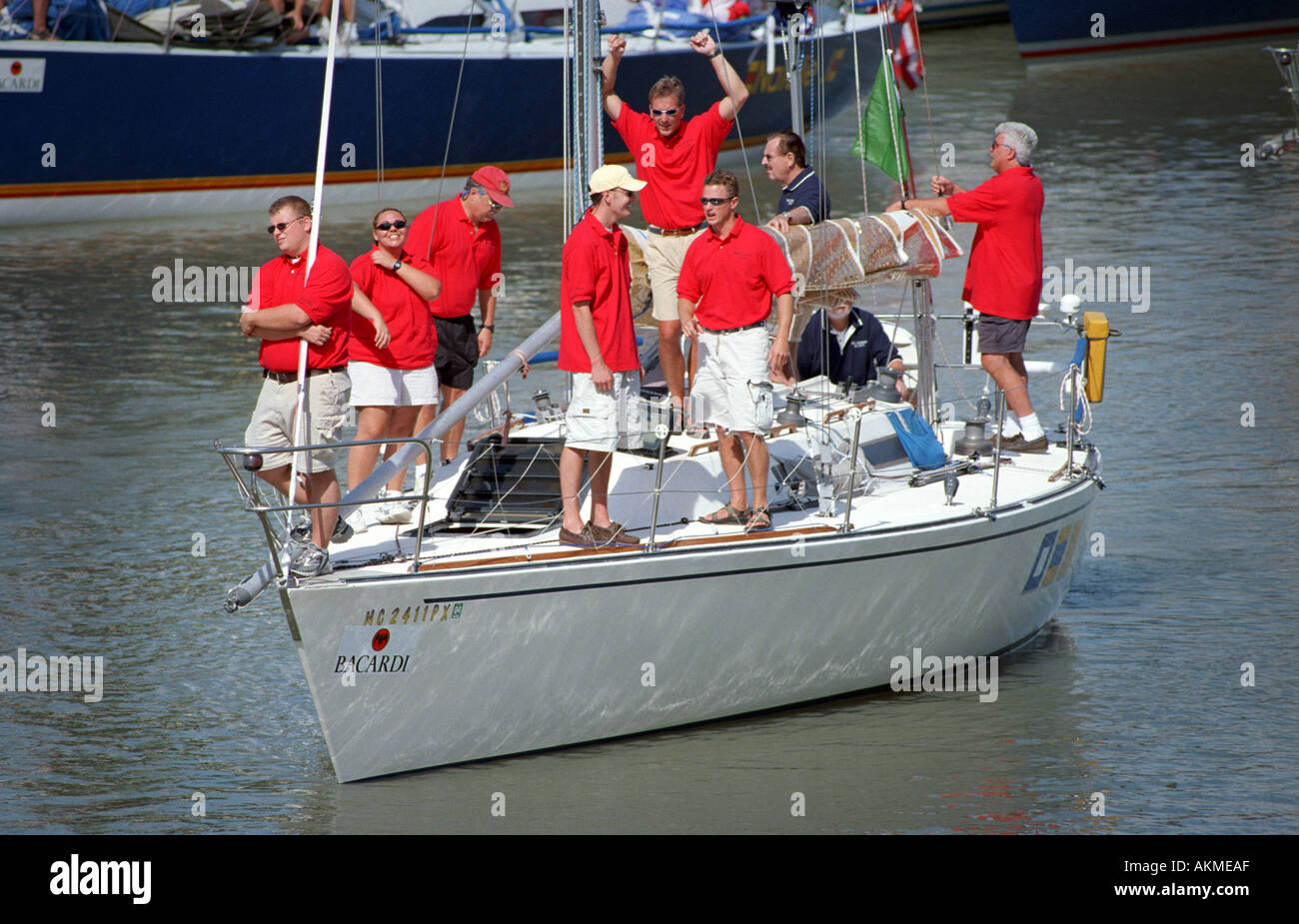 Sailboat festivities the day before the sailboat race from Port Huron ...
