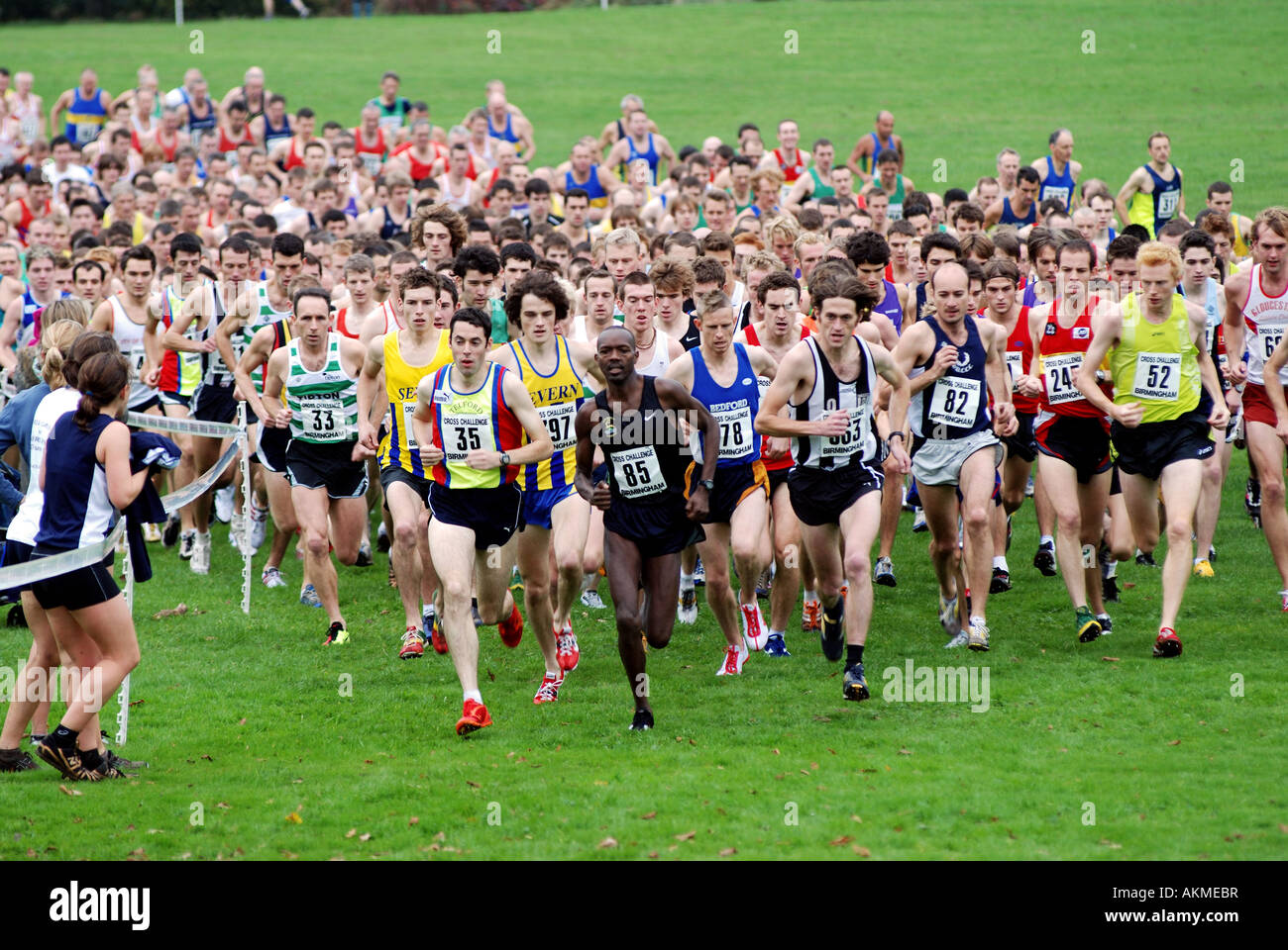 Men`s cross country running race at Senneley`s Park, Birmingham ...
