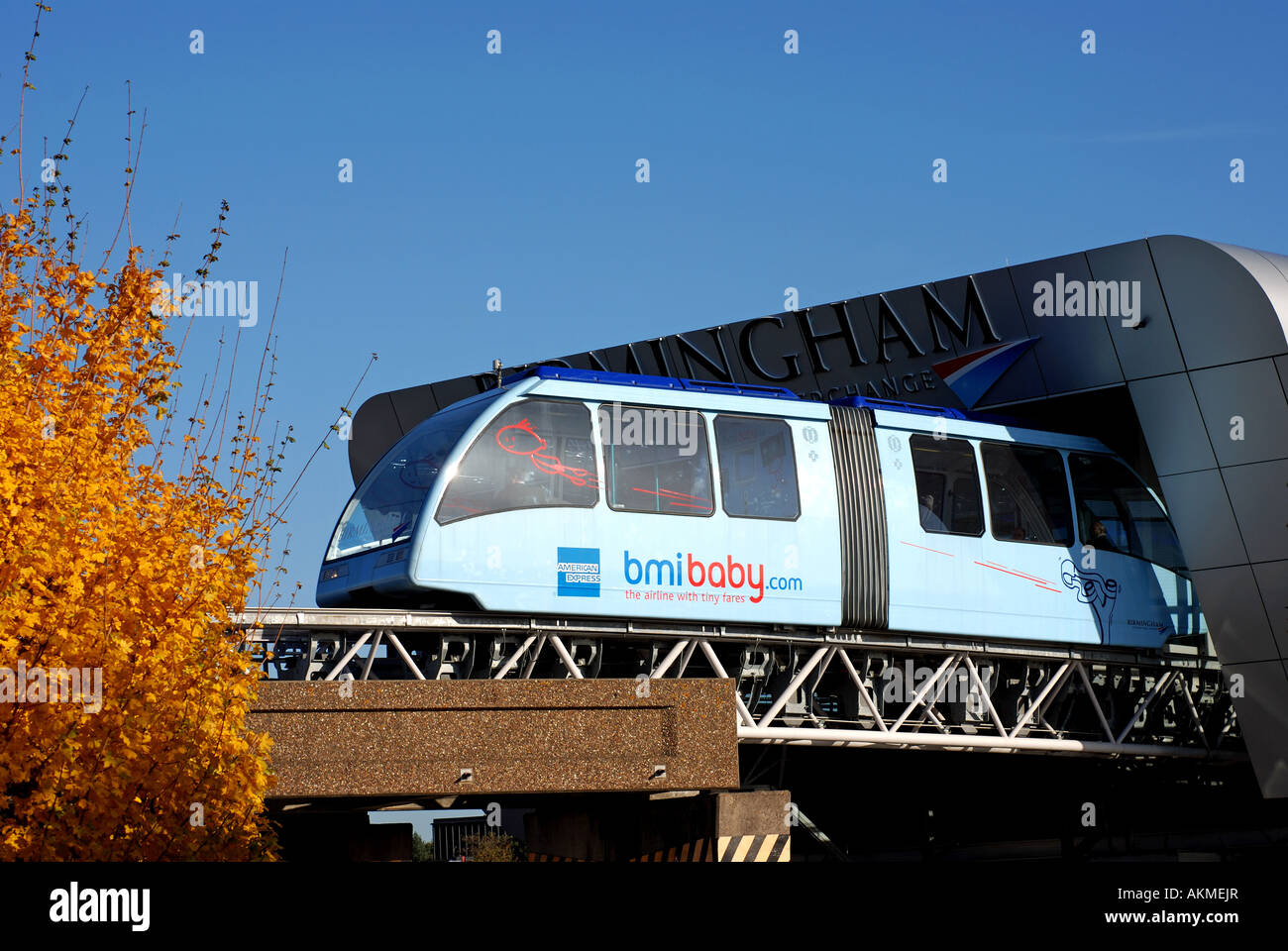 Sky rail train at Birmingham International railway station, England, UK ...