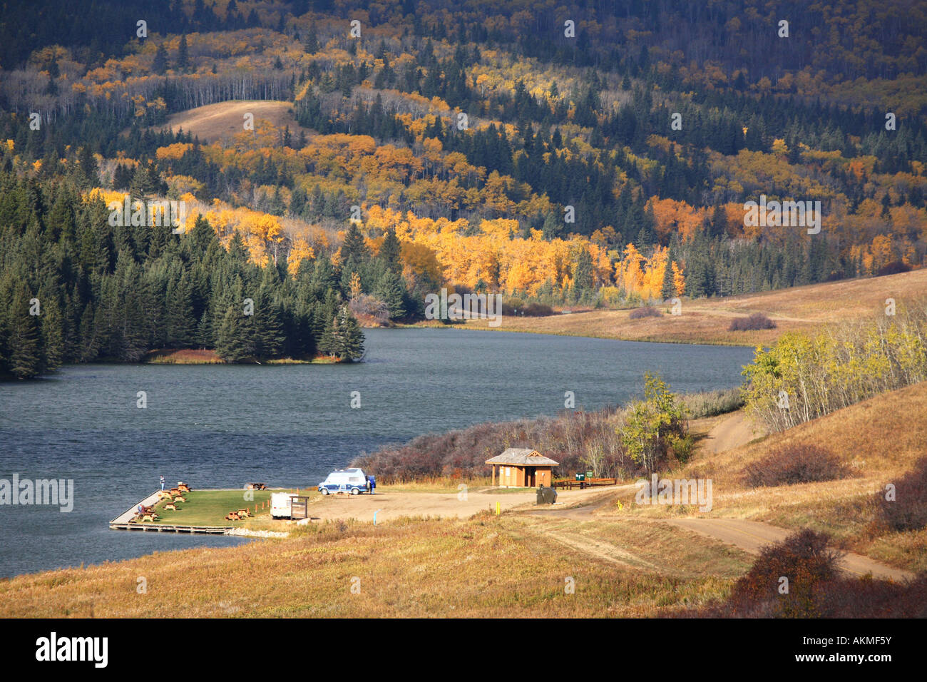 Reesor Lake Alberta in fall Stock Photo - Alamy