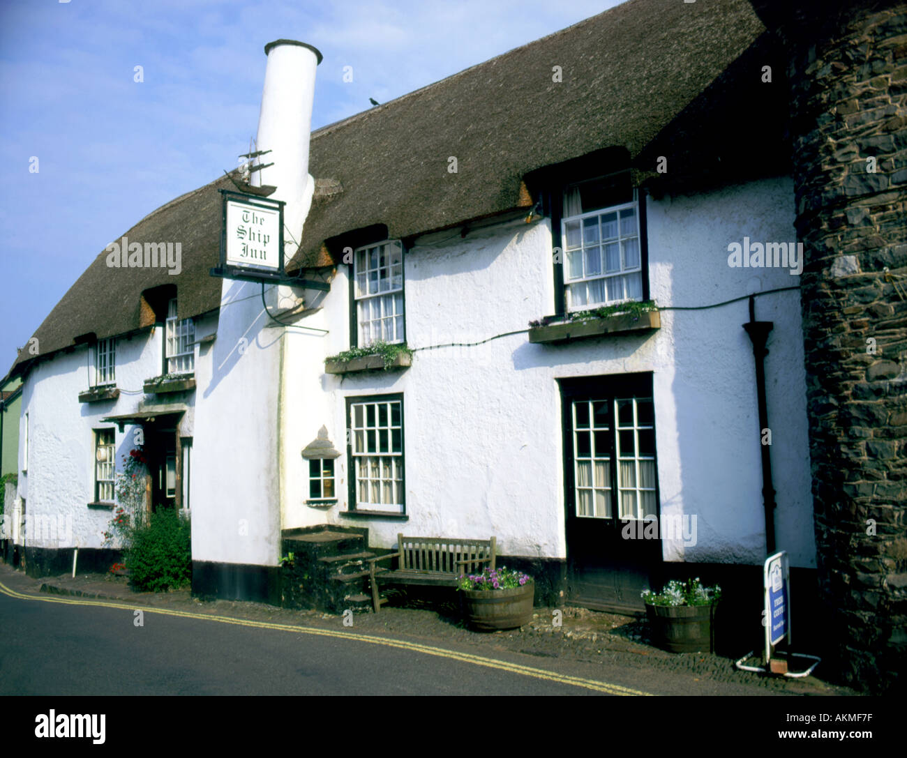 the ship inn porlock exmoor national park somerset south west england ...