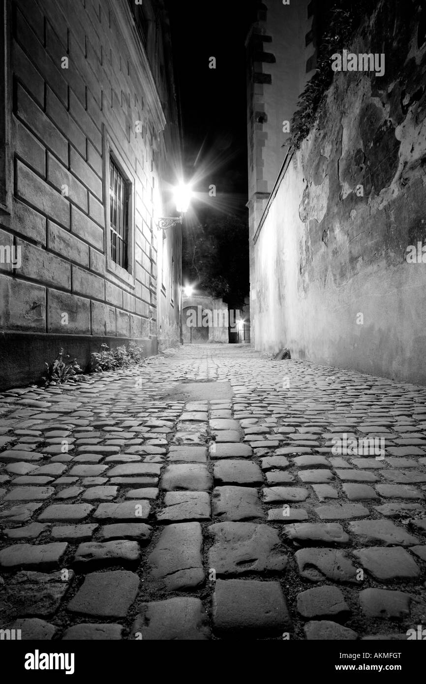 Gothic street night Black and White Stock Photos & Images - Alamy