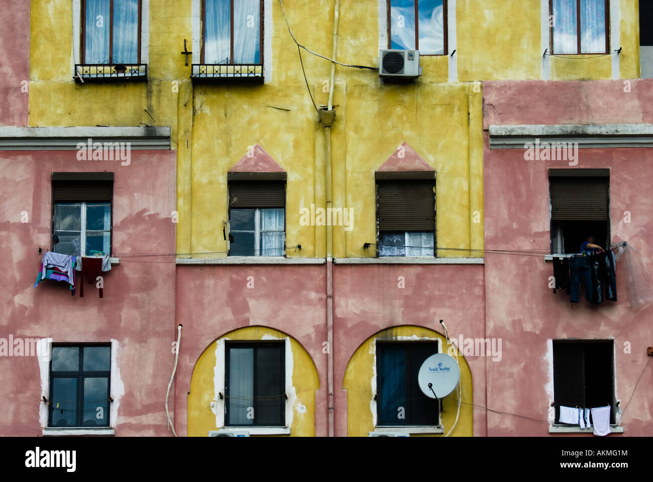 Building nobody balkan yellow colorful colourful hi-res stock ...