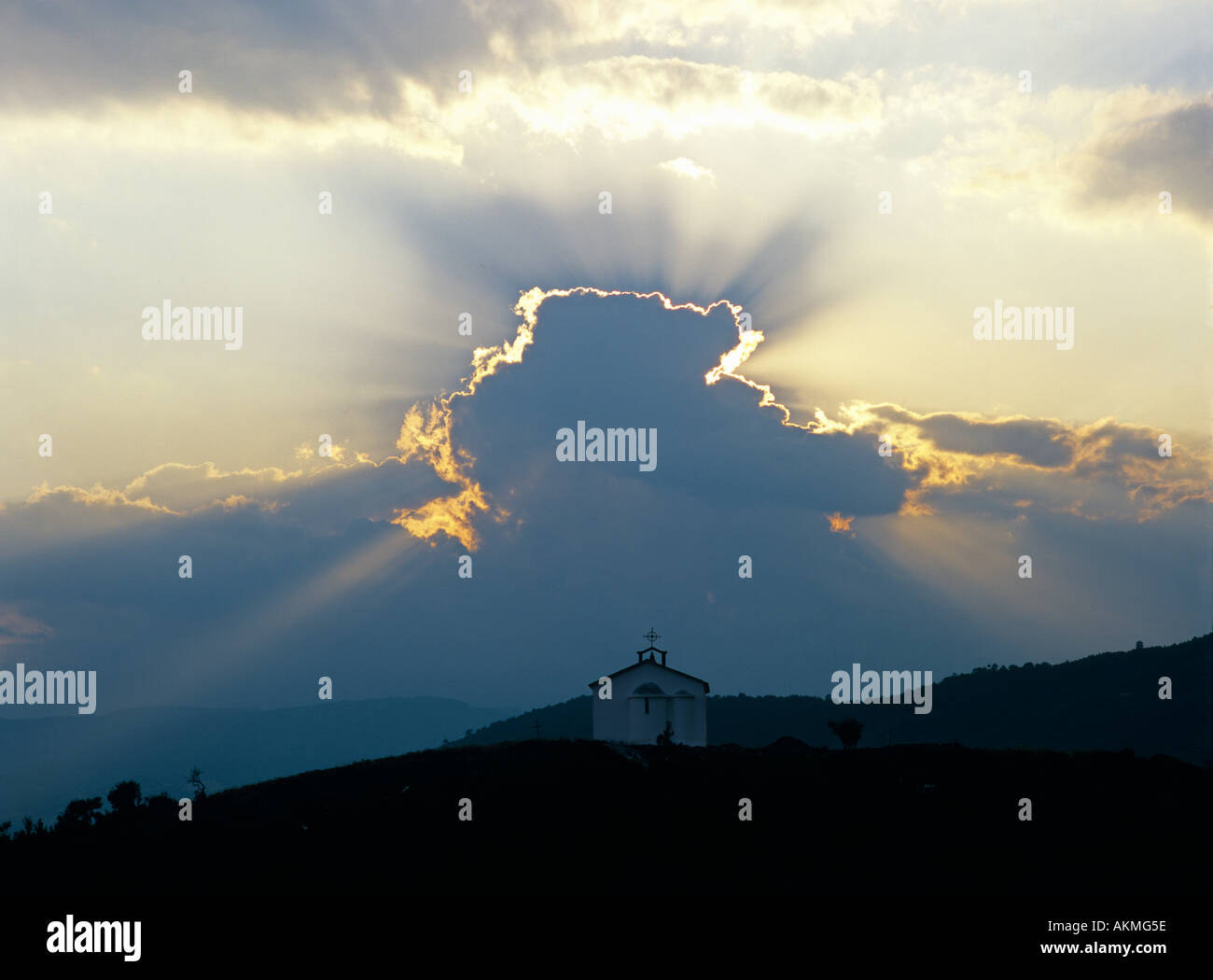 Pretty little church in Western Greece Stock Photo - Alamy