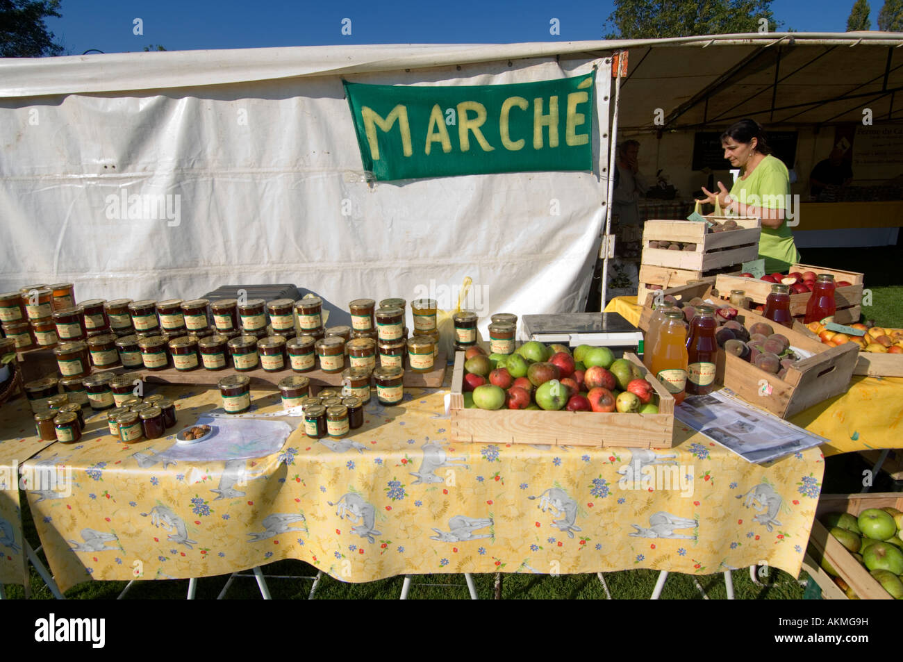 Market Stall Normandy France Stock Photo - Alamy
