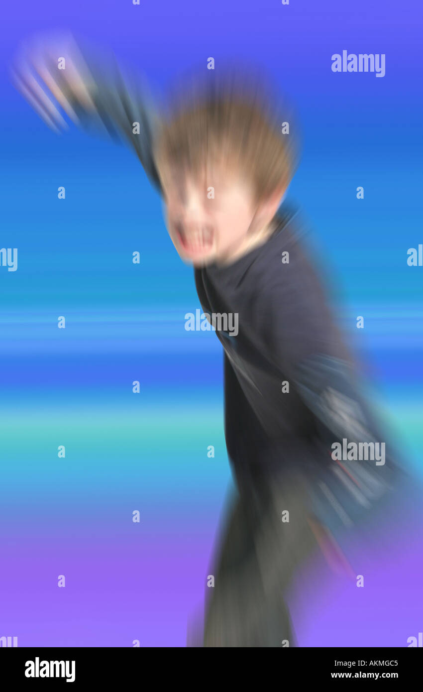 boy making actions with his arms blurred Stock Photo - Alamy