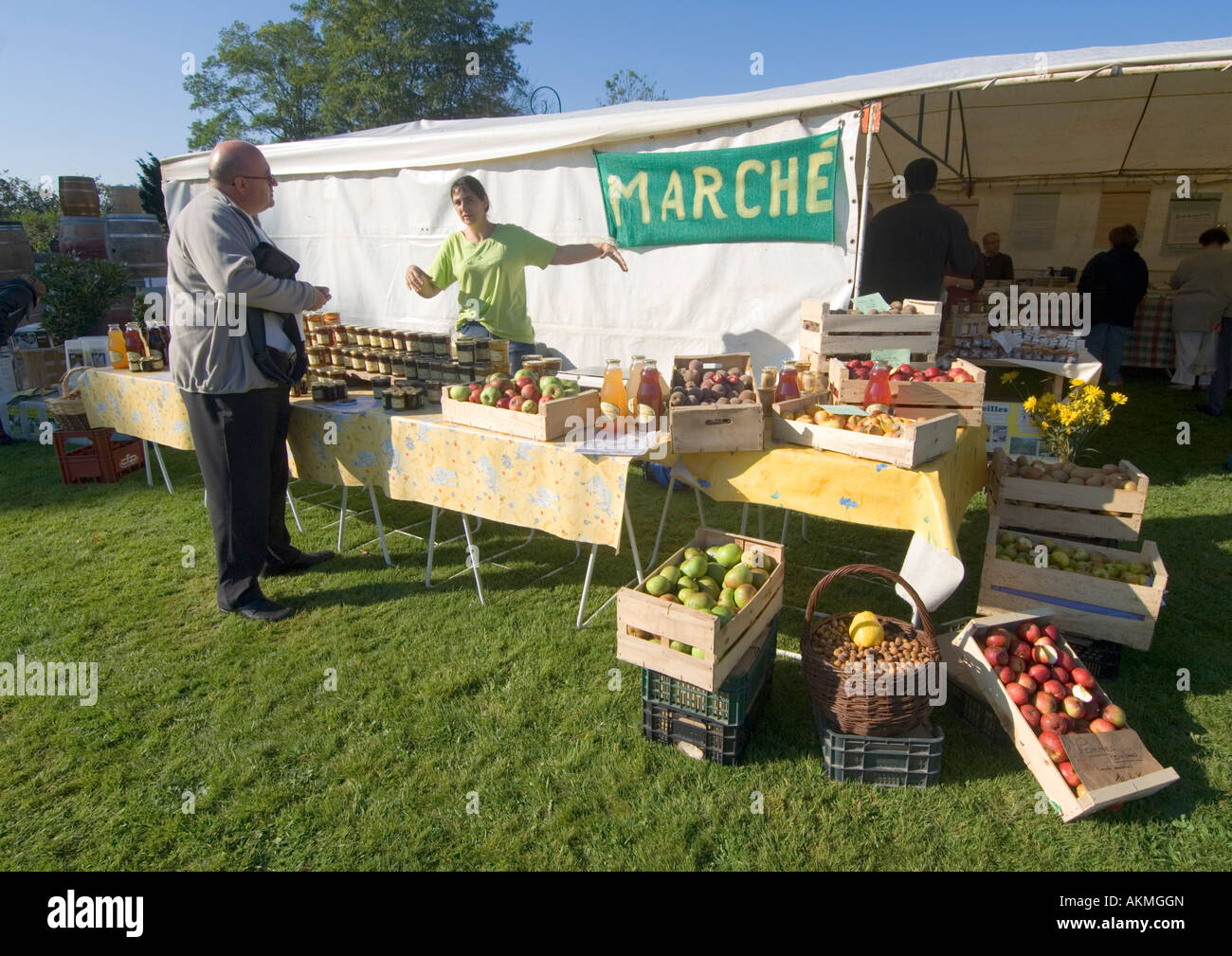 Market Stall Normandy France Stock Photo - Alamy