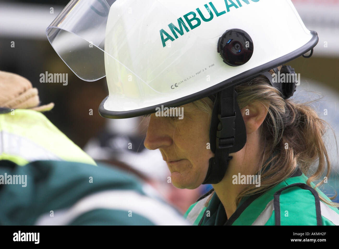paramedic at scene of accident Stock Photo - Alamy