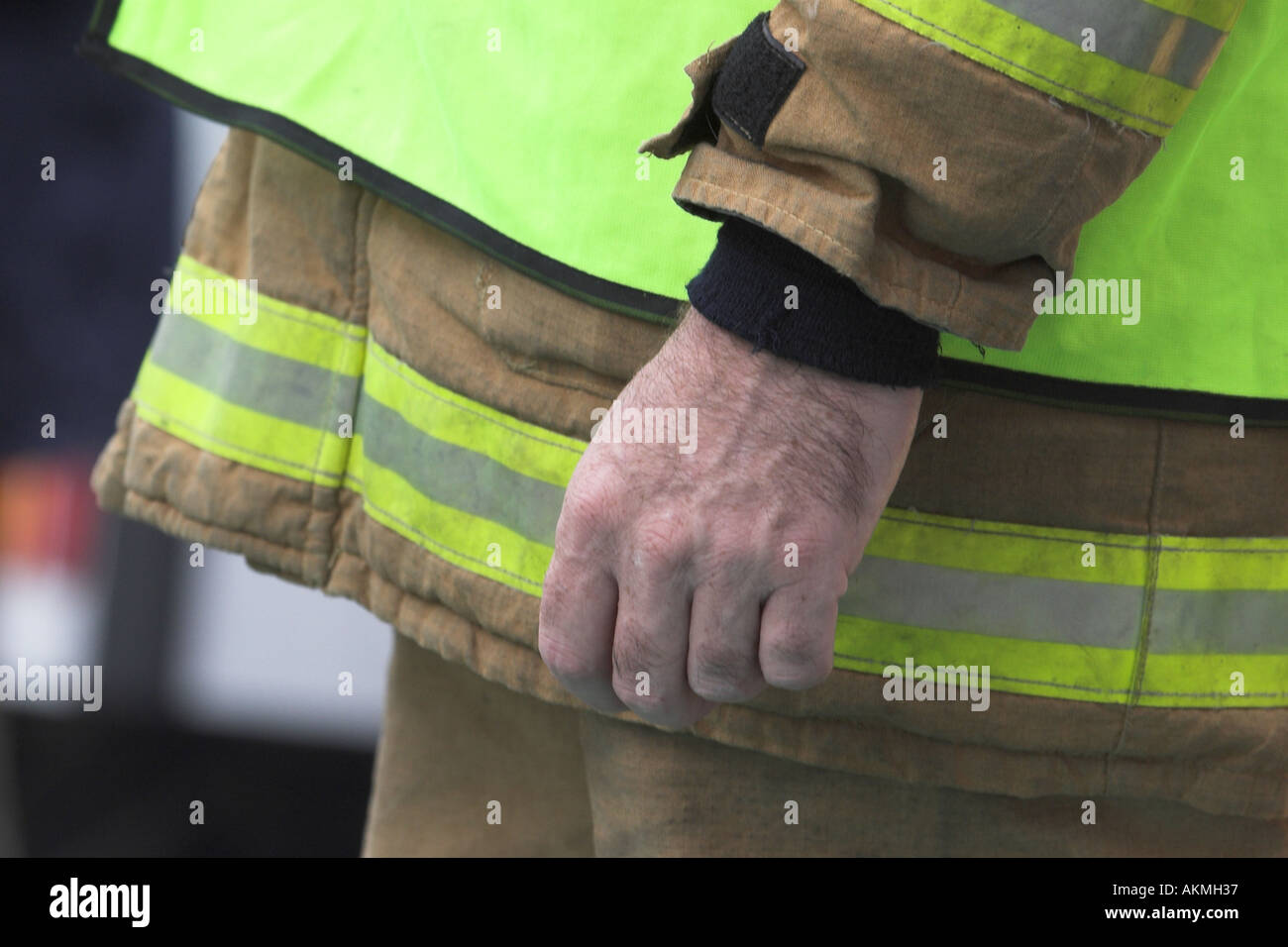 fireman s hand at his waist Stock Photo - Alamy
