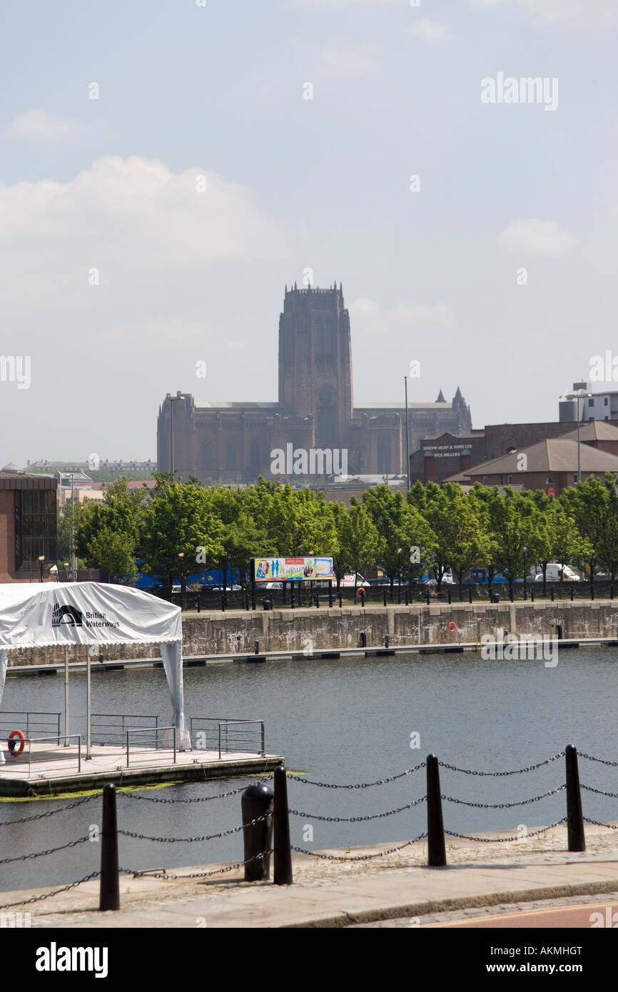 Anglican cathedral from the albert dock hi-res stock photography and ...