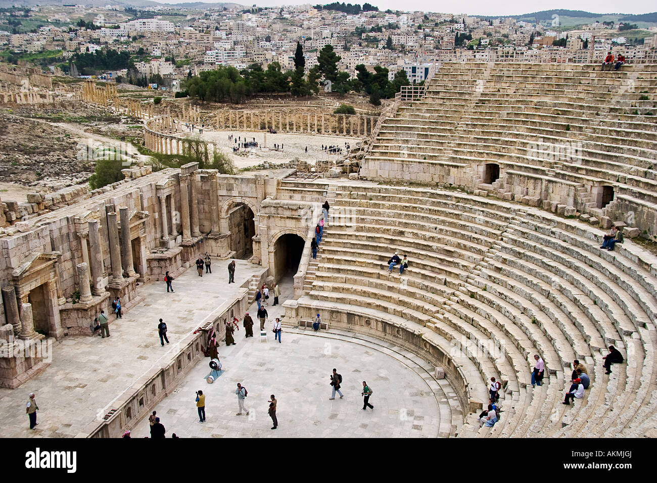 The amphitheater at Jerash Jordany Stock Photo - Alamy