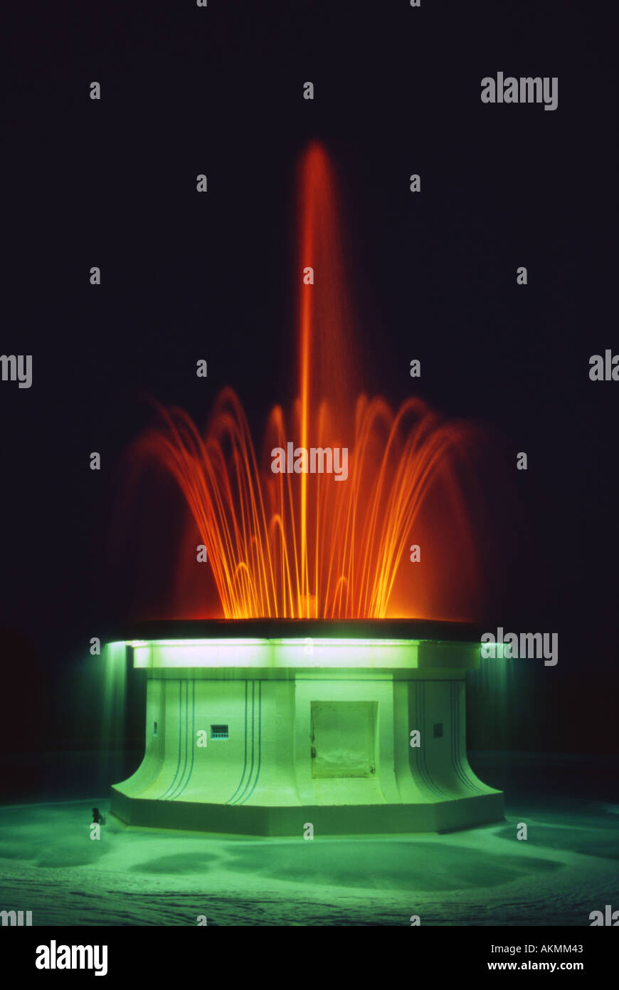 Fountain napier night hi-res stock photography and images - Alamy