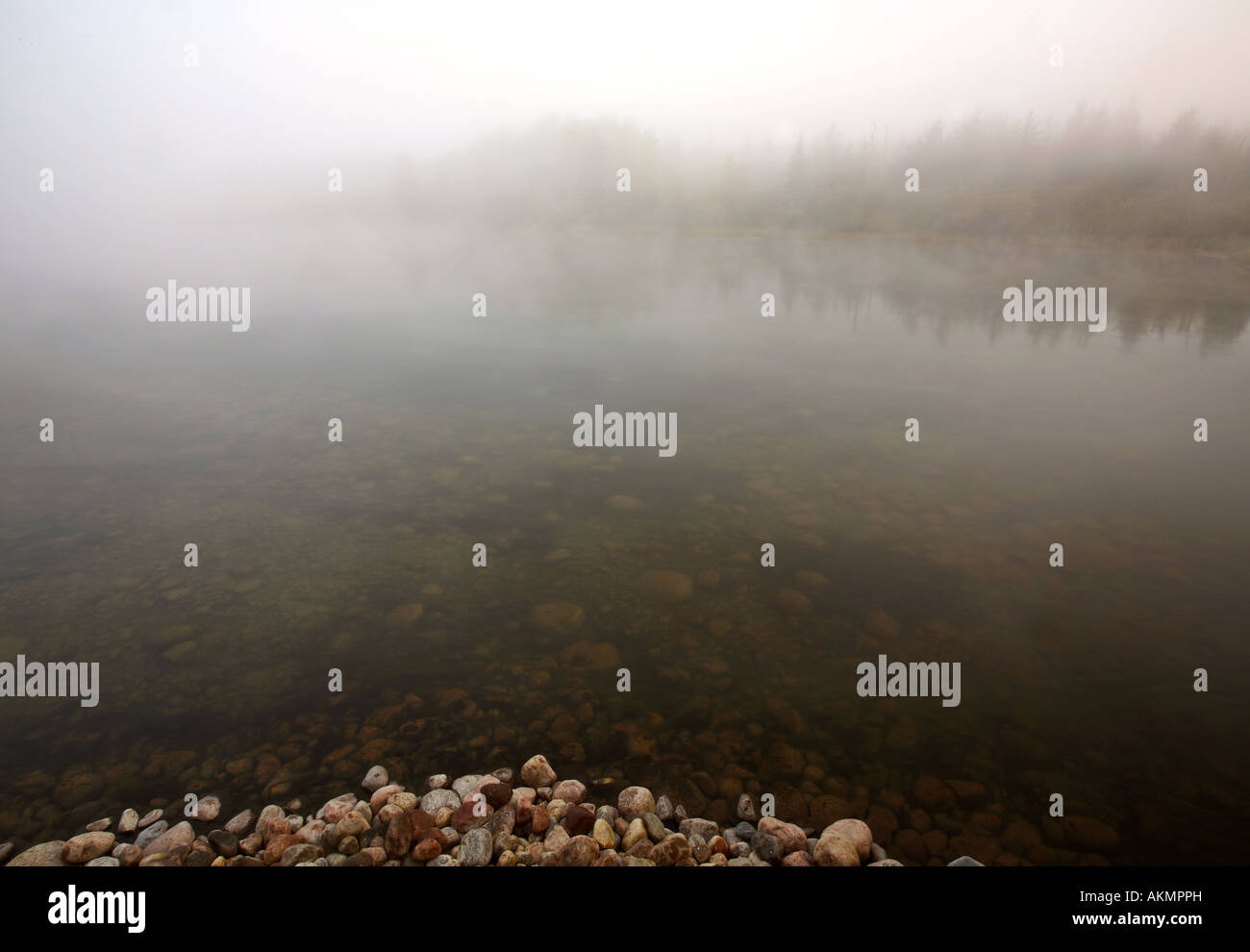 Morning fog over Waterhen River in scenic Saskatchewan Stock Photo - Alamy