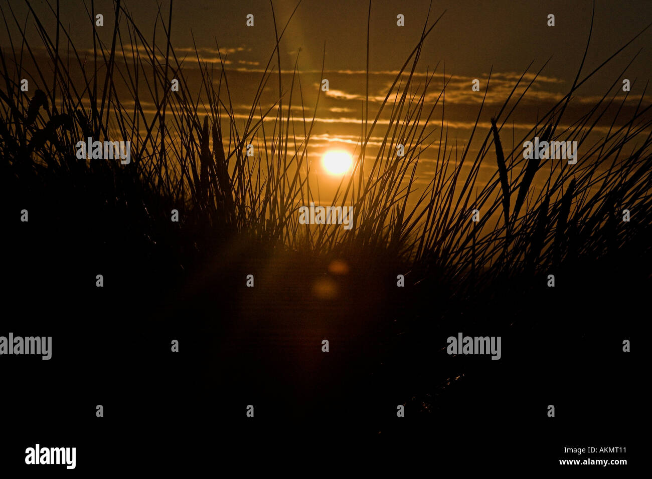 Formby beach sand dunes dune sea sunset sunrise sun hi-res stock ...