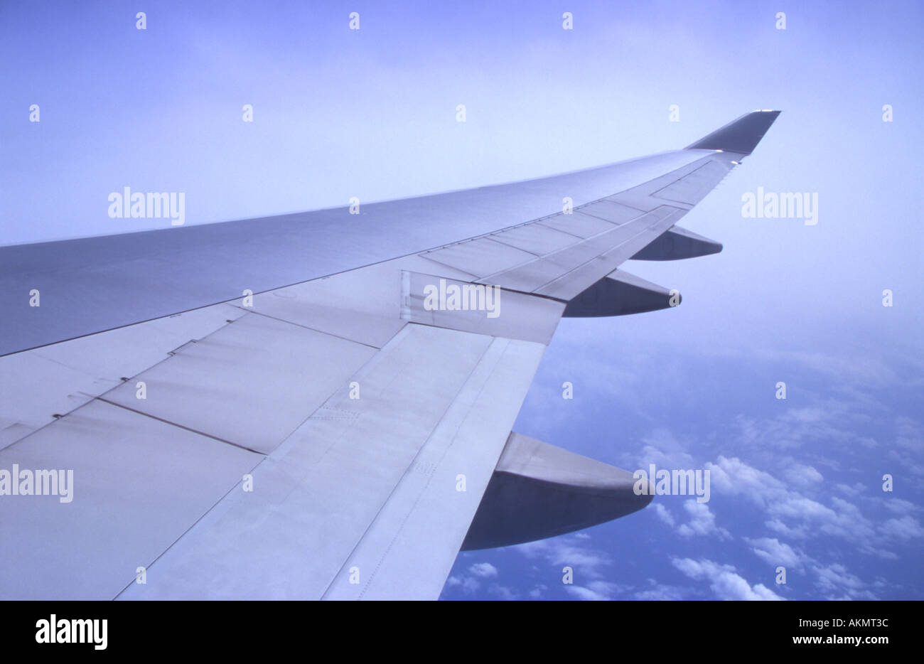 Airplane Wing on Boeing 747 Stock Photo - Alamy