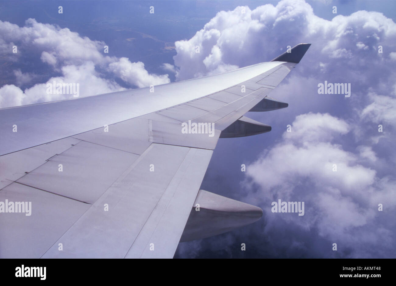 Airplane Wing on Boeing 747 Stock Photo - Alamy