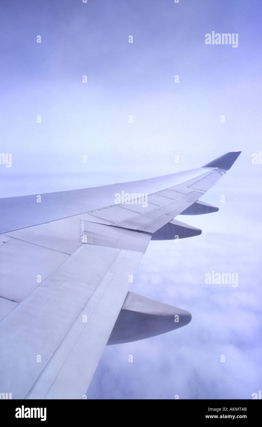Aeroplane Wing on Boeing 747 Stock Photo - Alamy