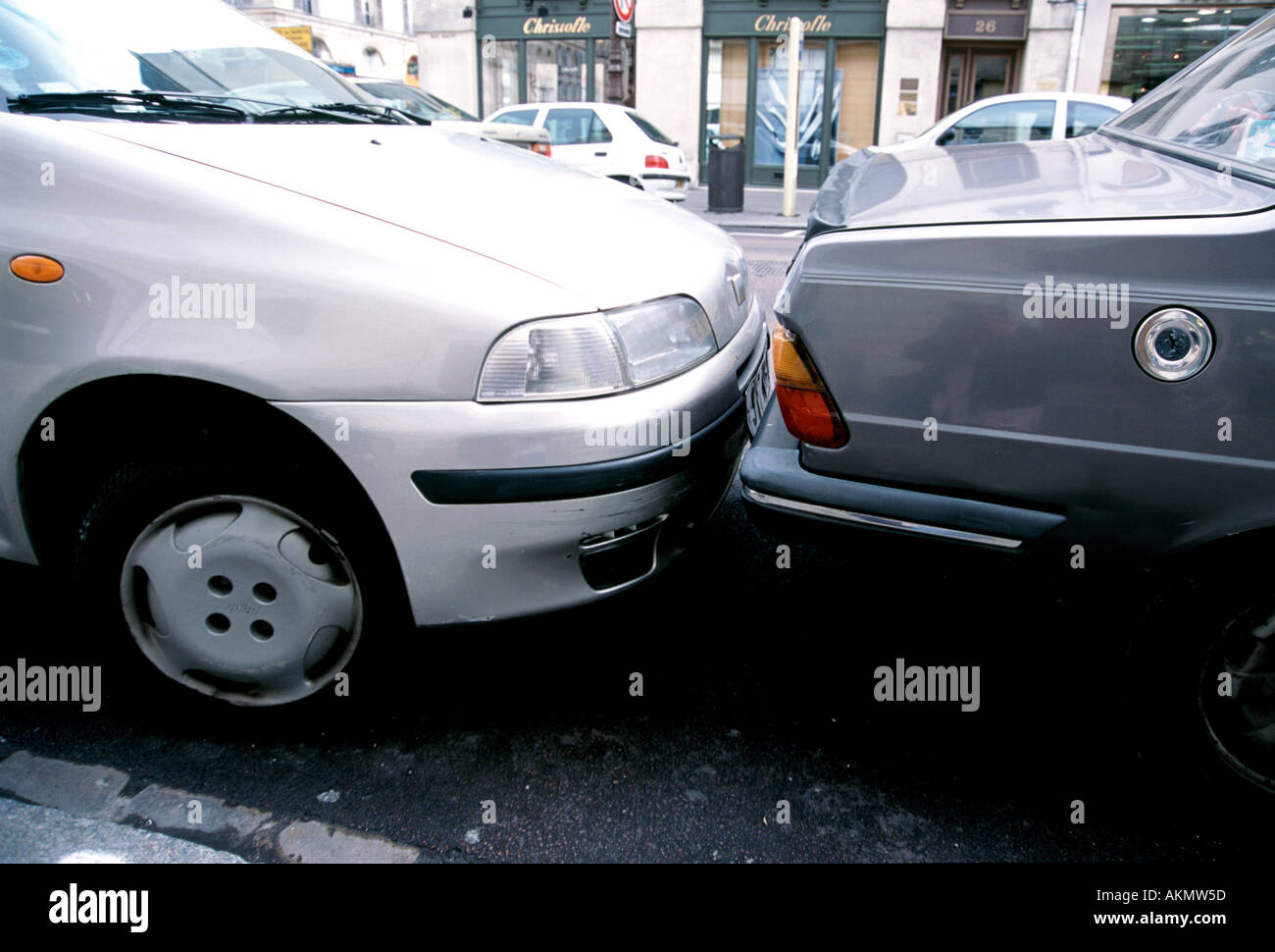 typical paris road side touch parking Stock Photo - Alamy