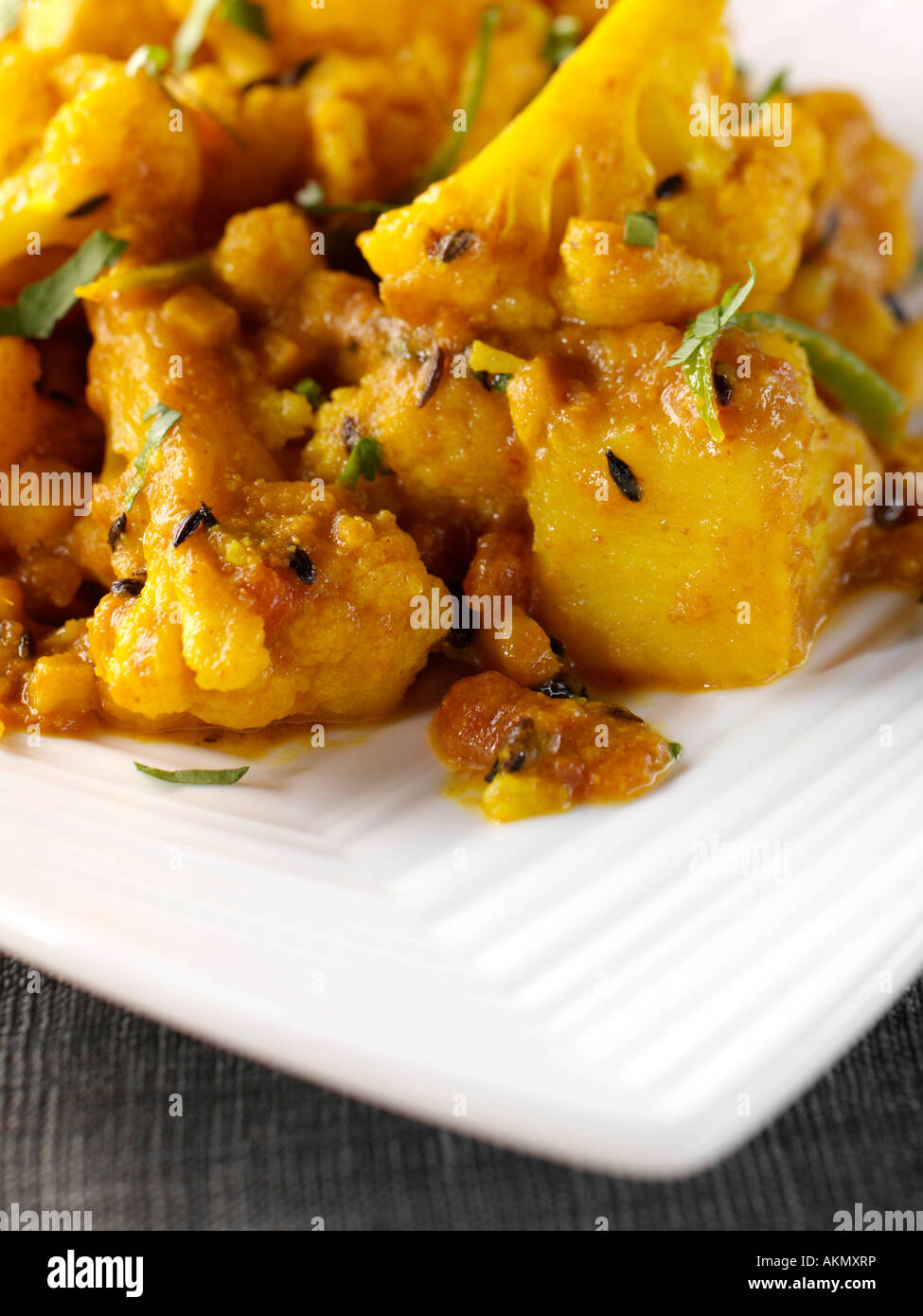 A dish of Indian Aloo Gobhi spicy cauliflower editorial food Stock ...