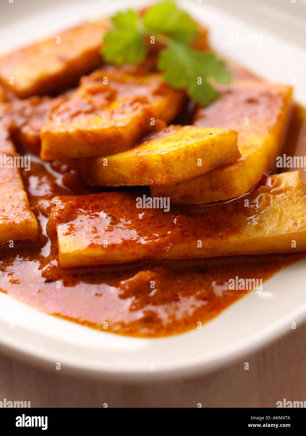 A dish of spicy Indian Paneer sauteed cheese editorial food Stock Photo ...