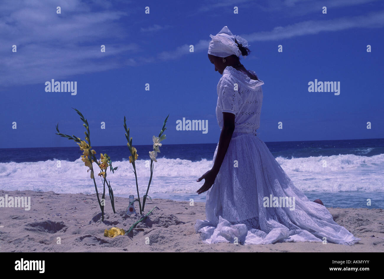Afro brazilian woman voodoo priestess from Candomble religious rituals ...