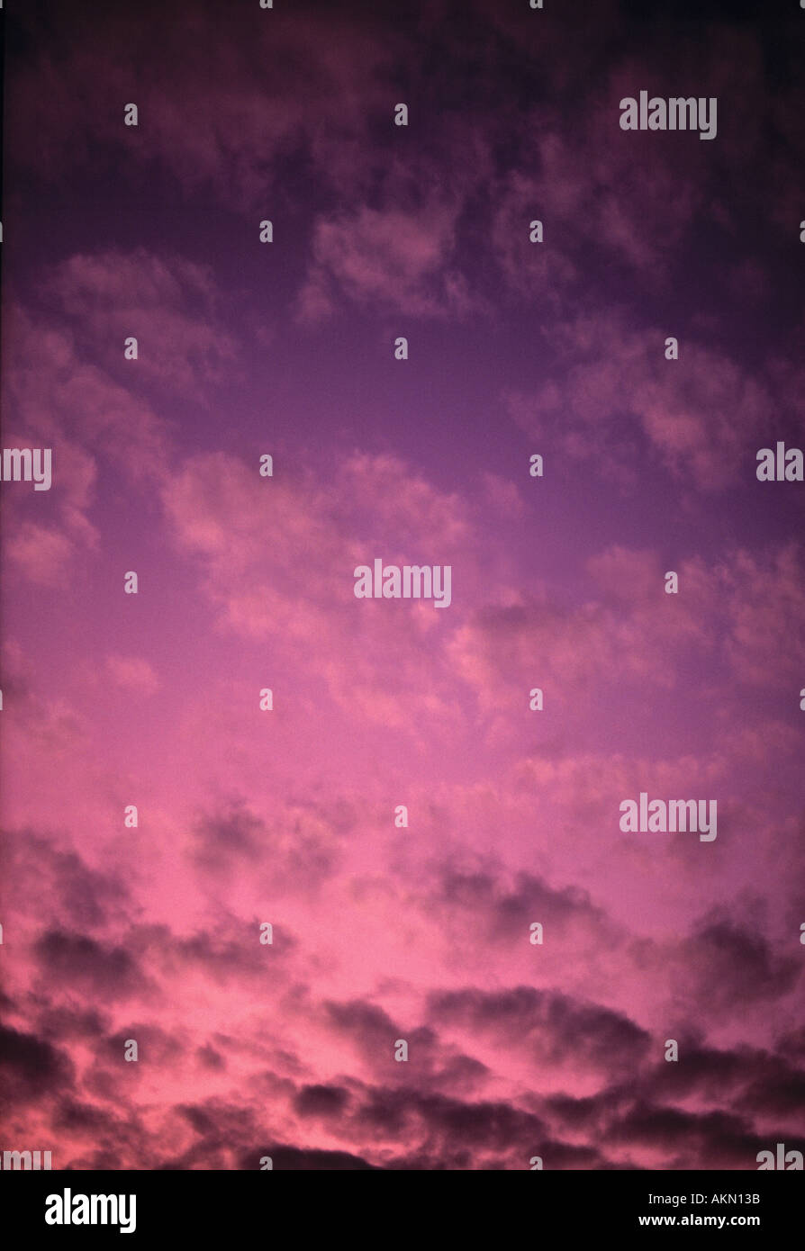 Blue Purple sunset sky Stock Photo - Alamy