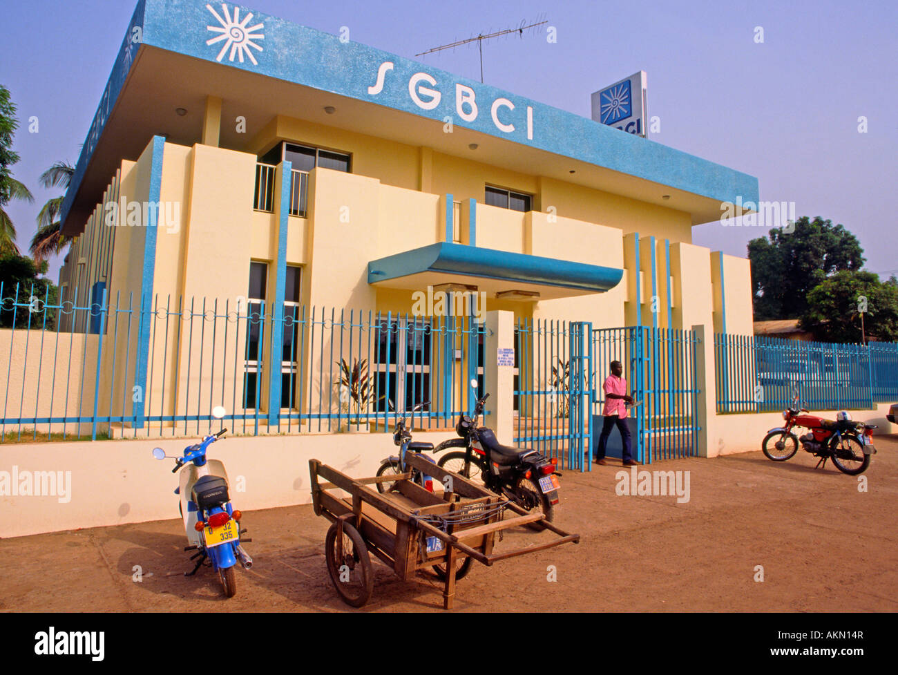 Branch bank building Cote d'Ivoire Stock Photo - Alamy