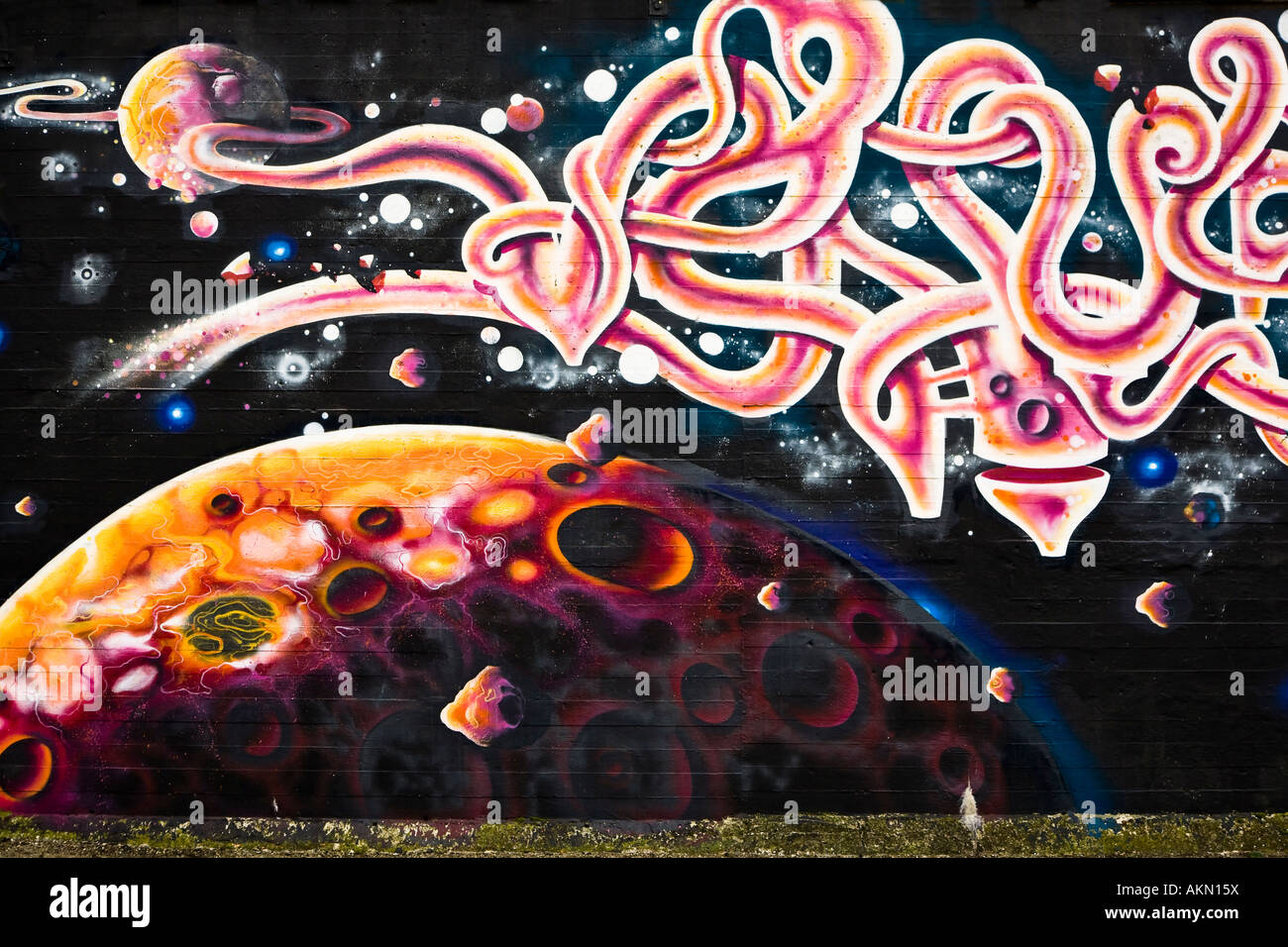 Graffiti fantasy universe Stock Photo - Alamy