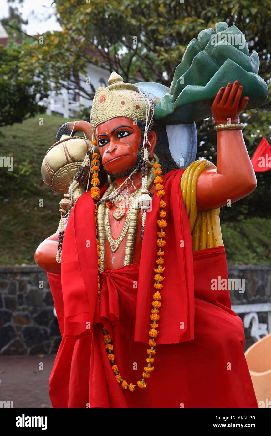 Mauritius Grand Bassin hindu temple monkey god Hanuman statue Stock ...