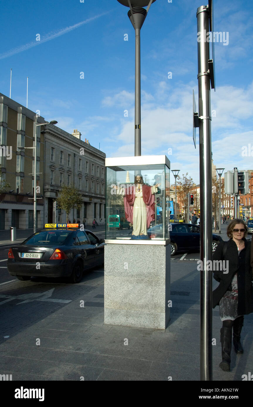 A wayside shrine to the Sacred Heart on O'Connell Street Dublin Ireland ...