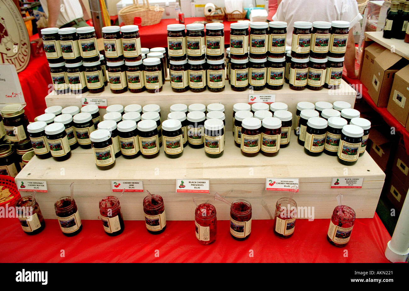 Cherry products on display at the Traverse City National Cherry ...