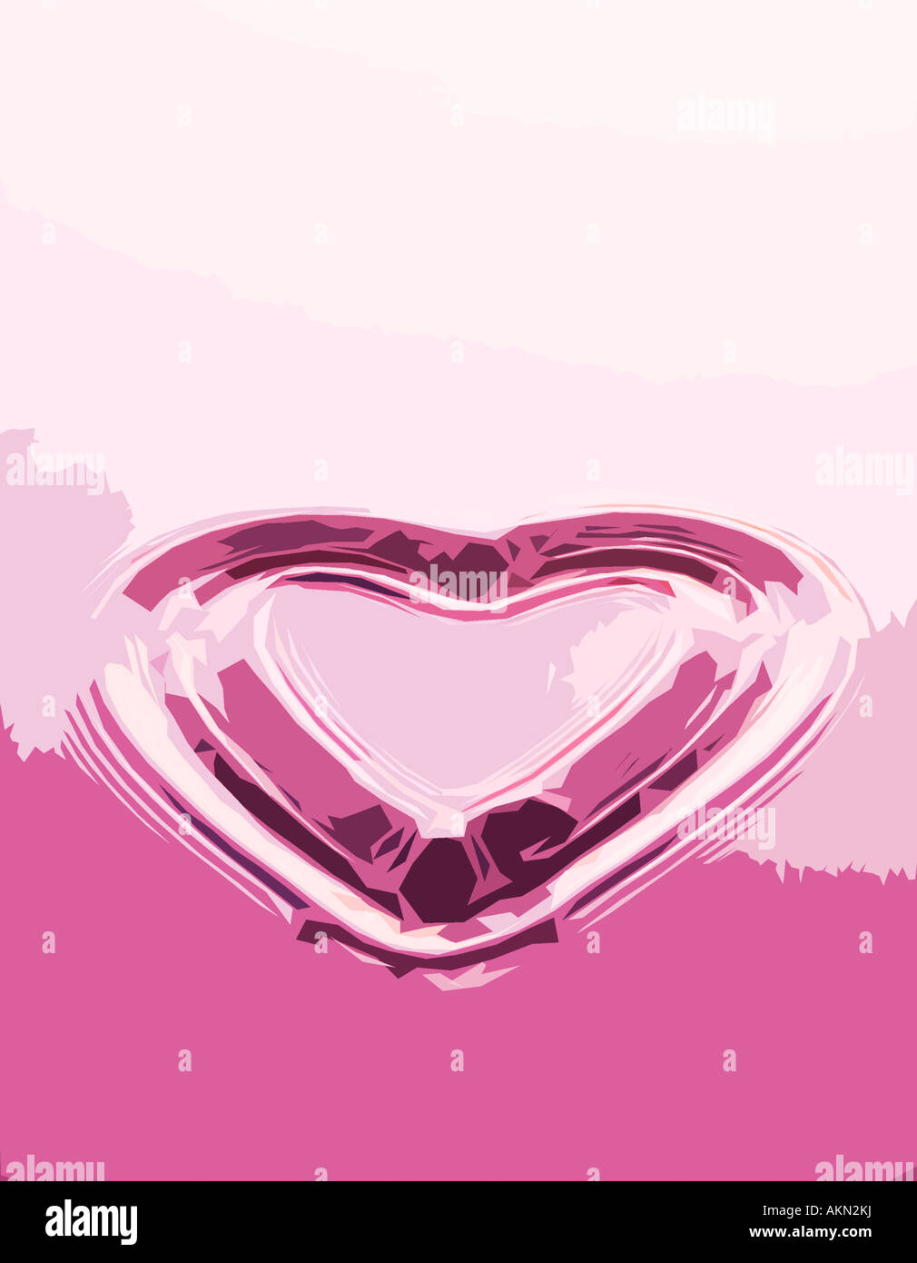 Heart shape ripple. Photo illustration Stock Photo - Alamy