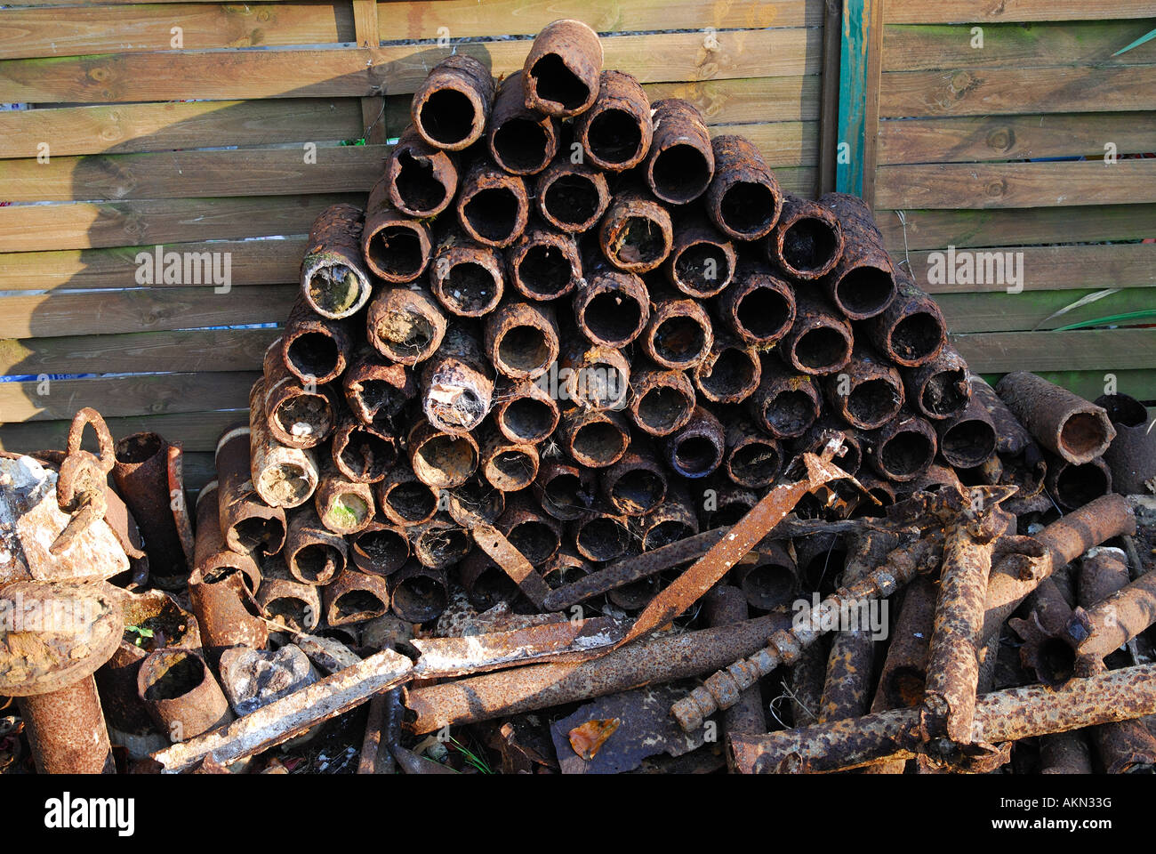 Old artillery shell casings from the First World War, Somme, France ...