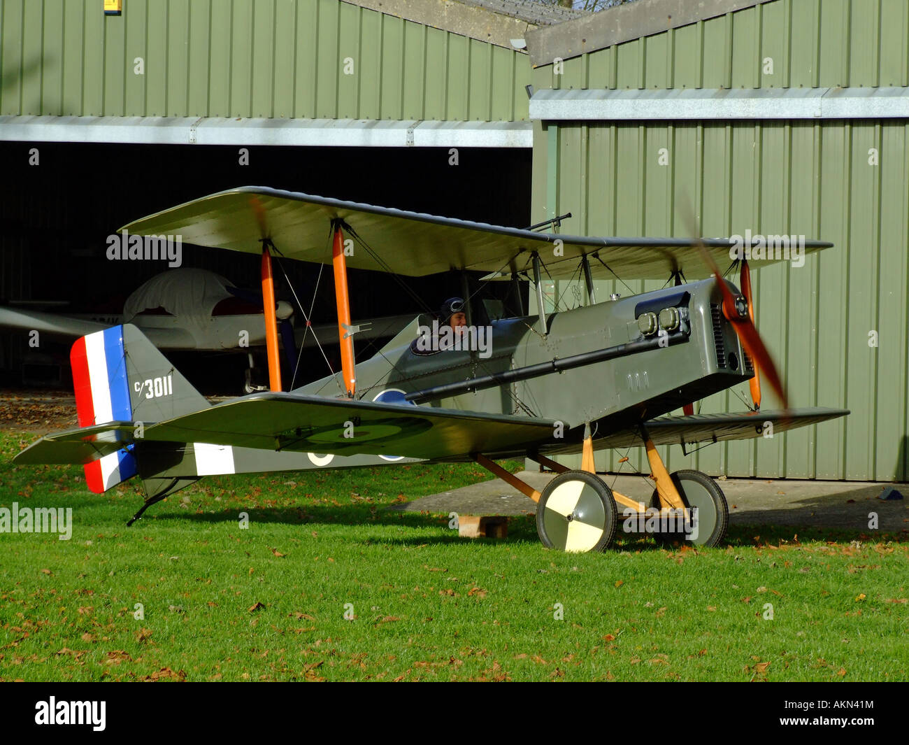 Replica SE5a WWI fighter aircraft. Temple Bruer, Lincolnshire Stock ...