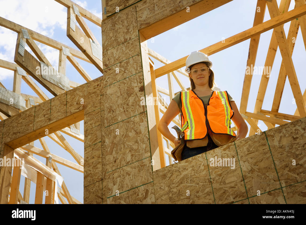 Female construction worker Stock Photo - Alamy