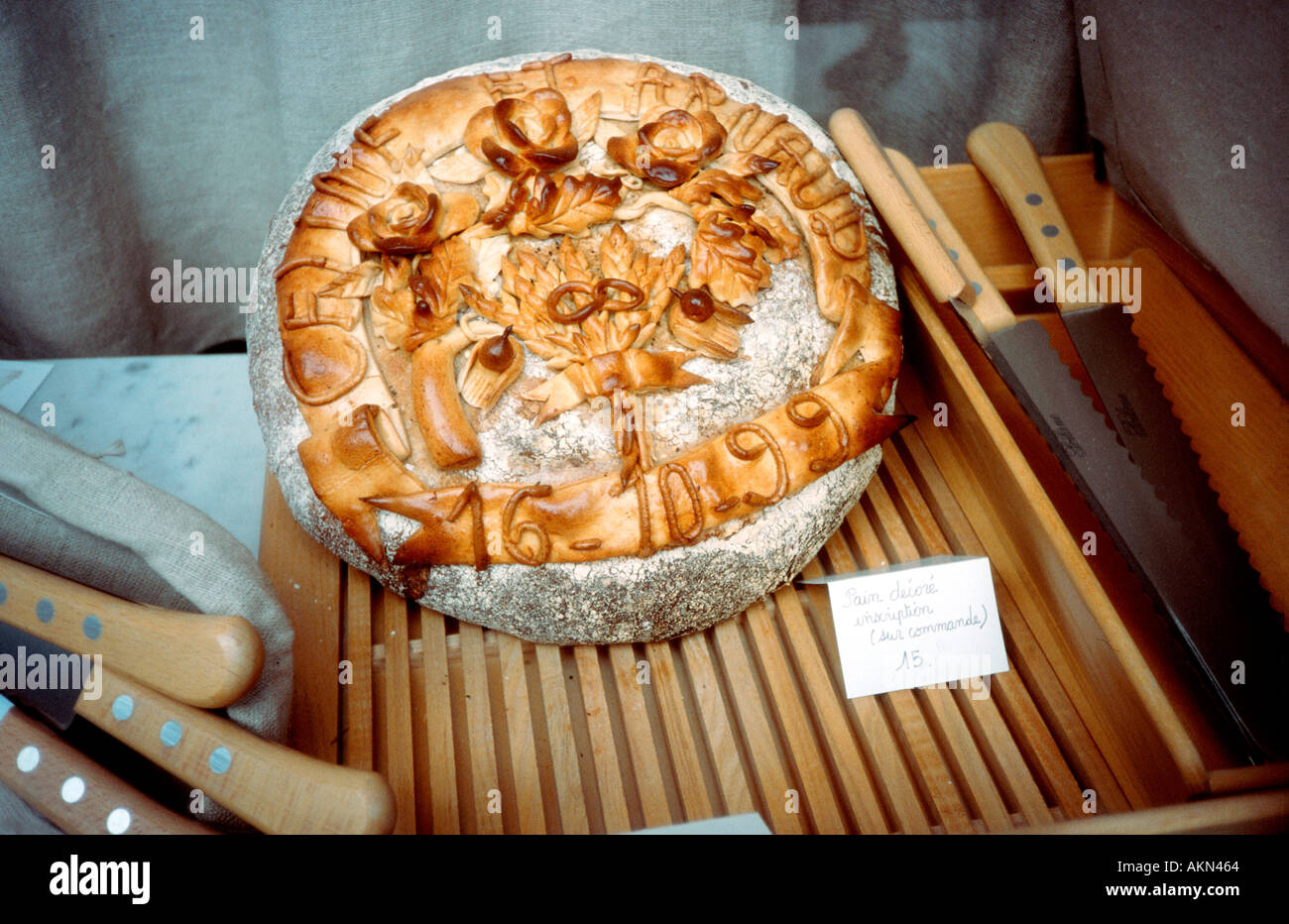Paris France, Poilanes Bakery French Country Style Bread Decorated as ...