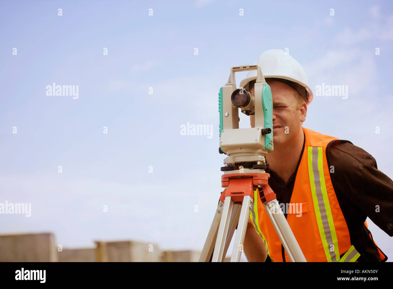 Surveyor at work Stock Photo - Alamy