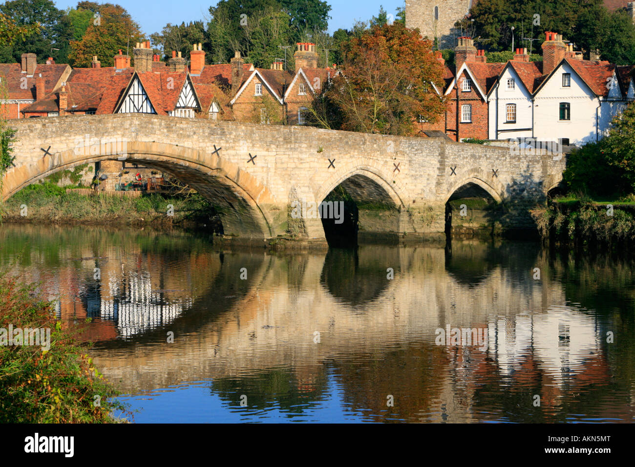 aylesford stone bridge river medway kent england uk gb Stock Photo - Alamy