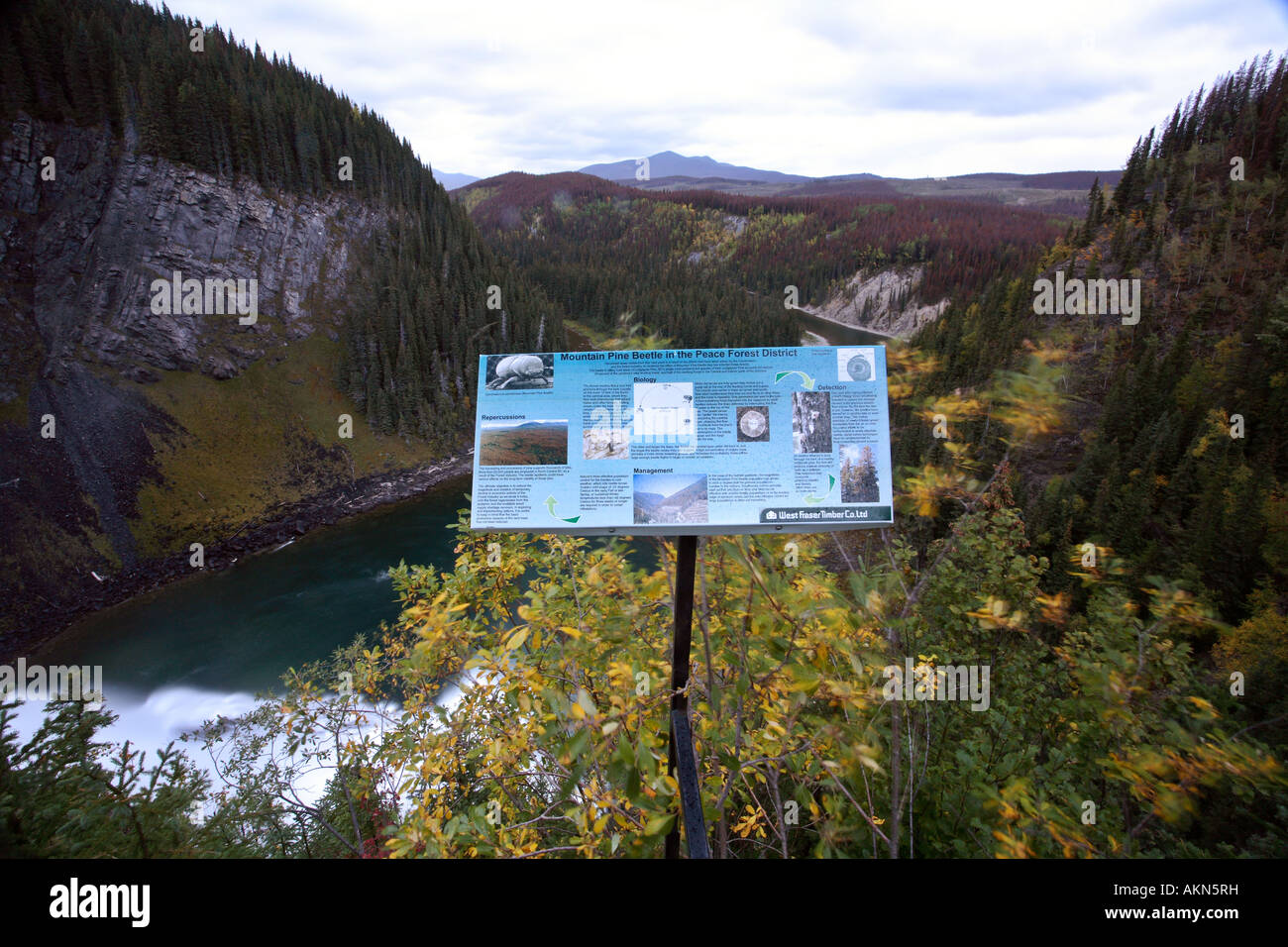 Sign showing Murray River System in Alberta Stock Photo - Alamy