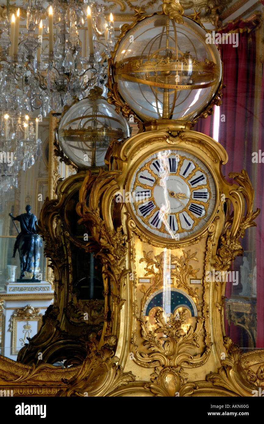 France, Yvelines, Versailles, Château de Versailles, Passemant clock in ...