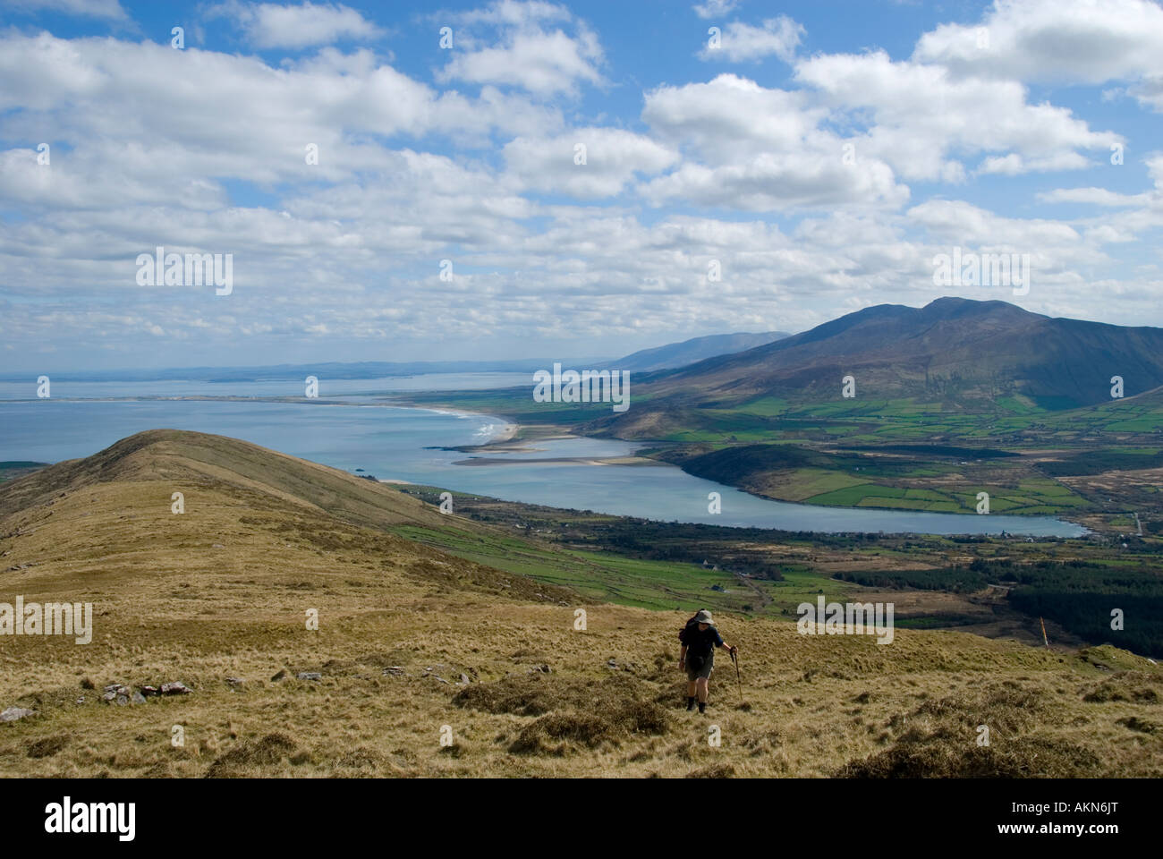 Stradbally Mountain and Brandon Bay from the path to Brandon Mountain ...
